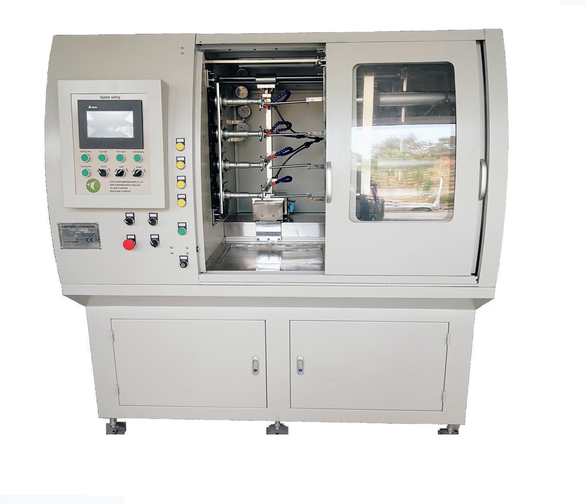 Mandrel Cutting Machine Four Spindles; Cutting Machine for gaskets and ...
